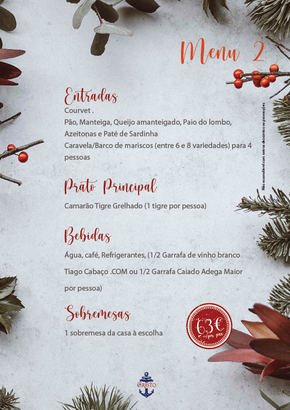 Menus de Natal EL CRISTO – Perspetiva